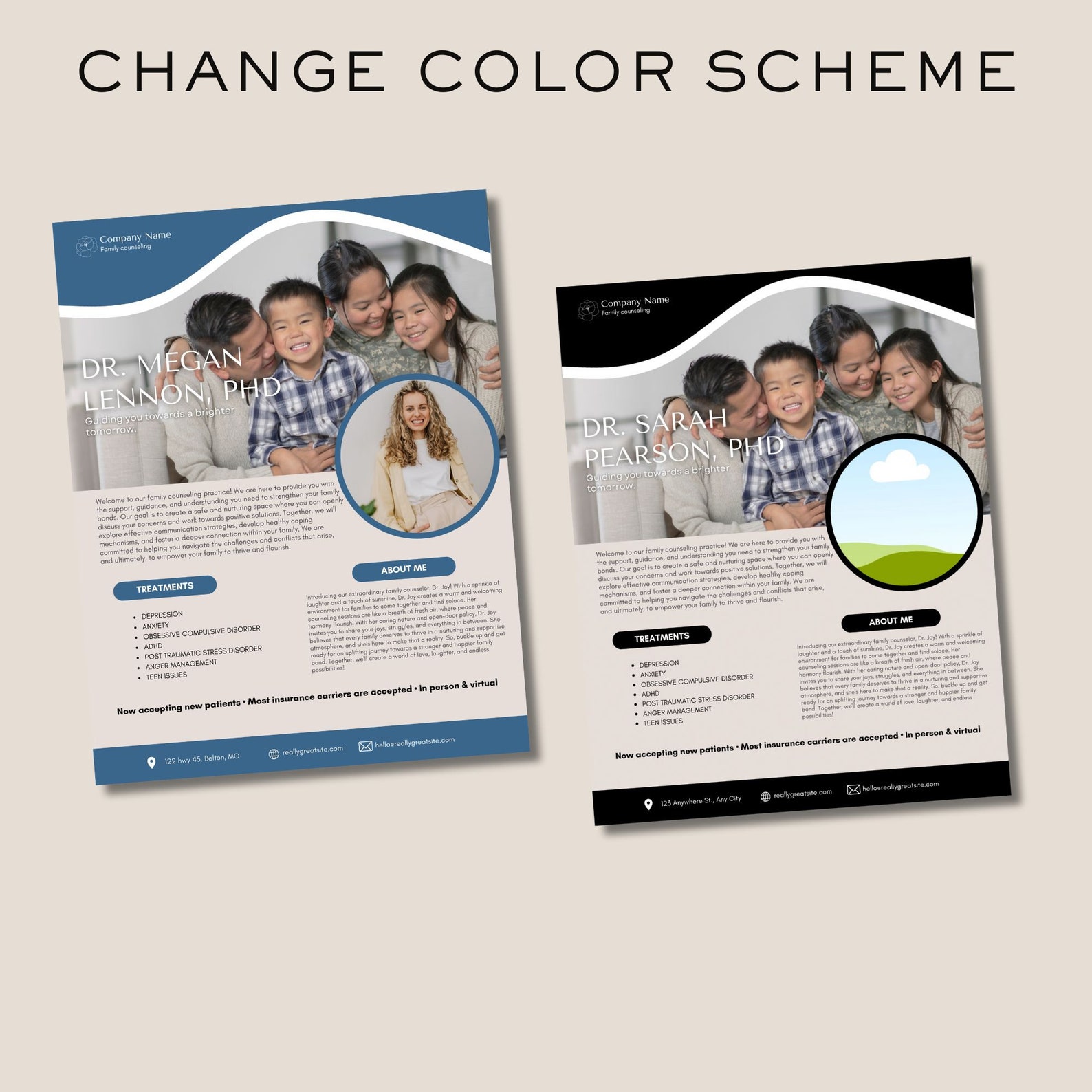 Counselor Flyer Template, Family Therapy Flyer, Mental Health Flyer ...