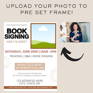 Book Signing Flyer, Bookstore Flyer, Author Meet and Greet Flyer ...