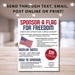 Sponsor a Flag Fundraiser, Fourth July Funsraiser Flyer , Flag Your ...