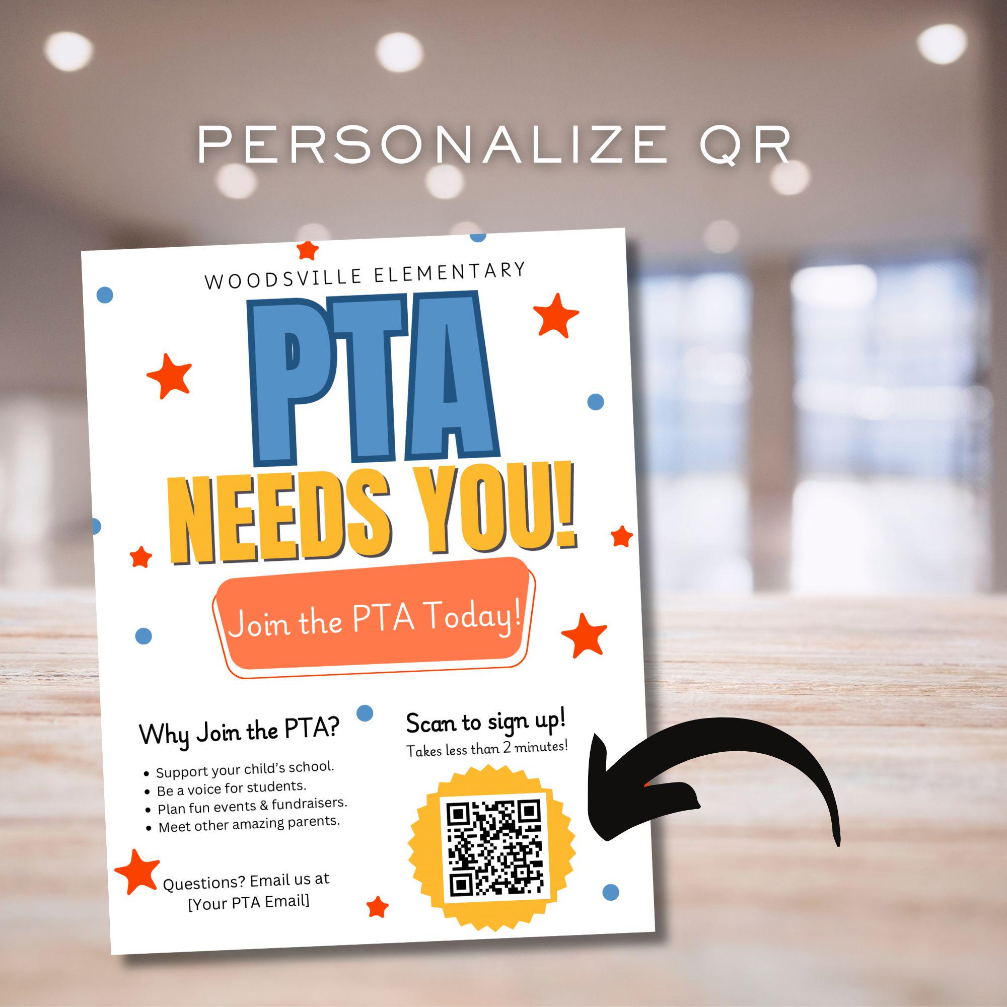 PTO School Flyer, PTO Sign up Sheet, PTA Flyer, Pta Sign up Flyer ...