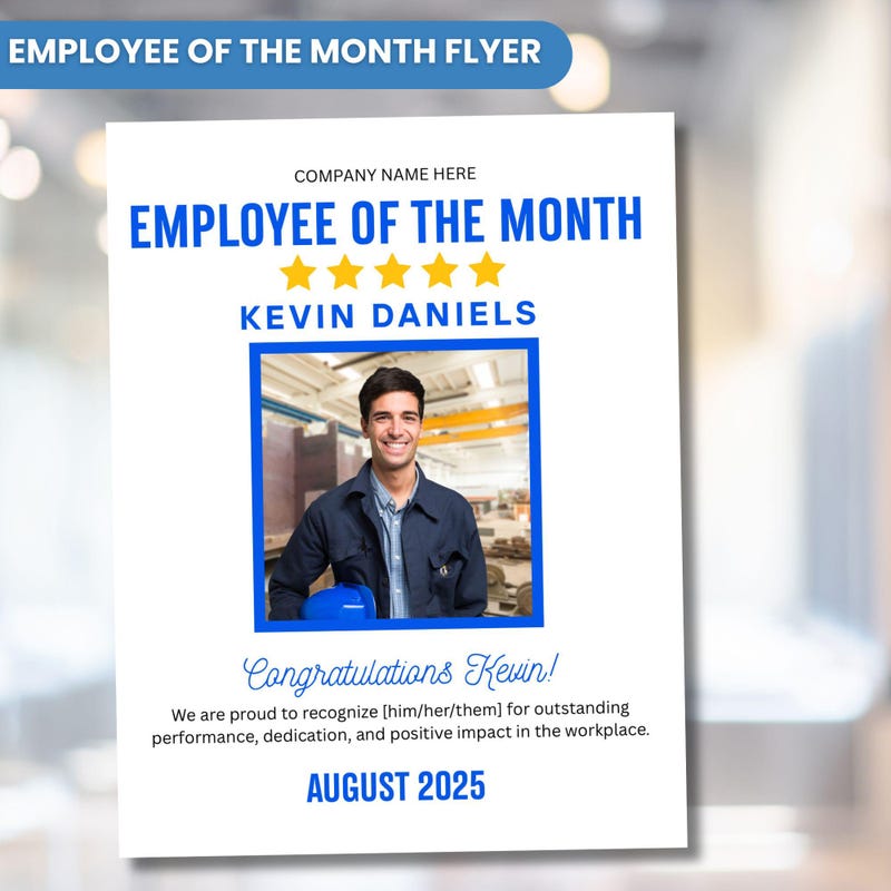 Employee of Month Flyer - Etsy