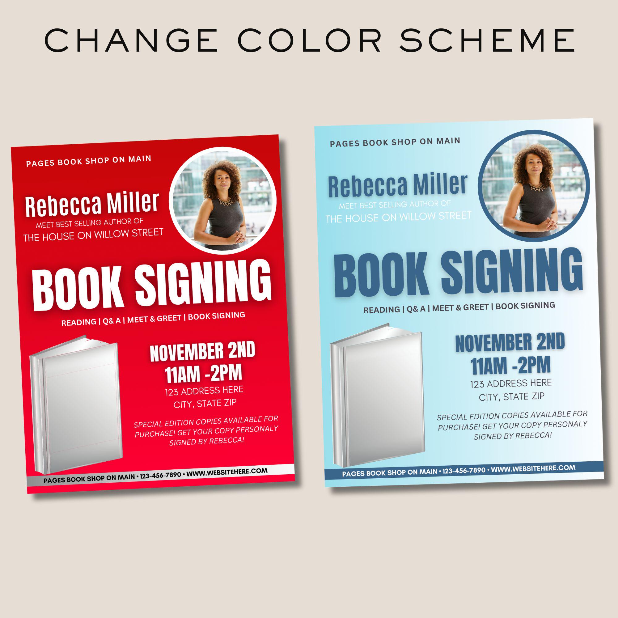 Book Signing Flyer, Bookstore Flyer, Author Meet and Greet Flyer ...