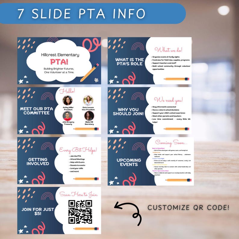 PTA Welcome Presentation Template | Editable Parent Teacher Association ...