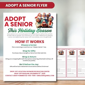 Adopt a Senior Flyer - Etsy