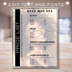 Med Spa Price List Flyer, Med Spa Flyer, Botox Flyer, Facial Flyer ...