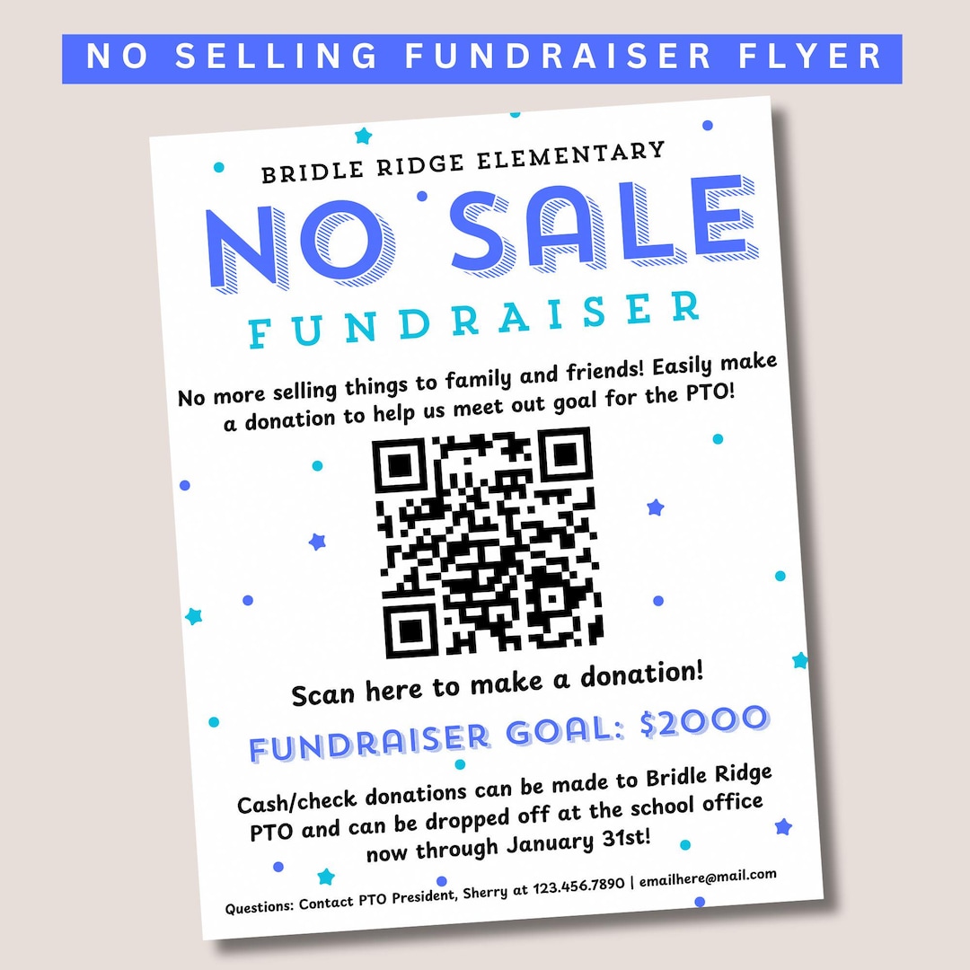 No Sell Fundraiser Flyer, No Selling, Raise Money Flyer, Fundraiser ...