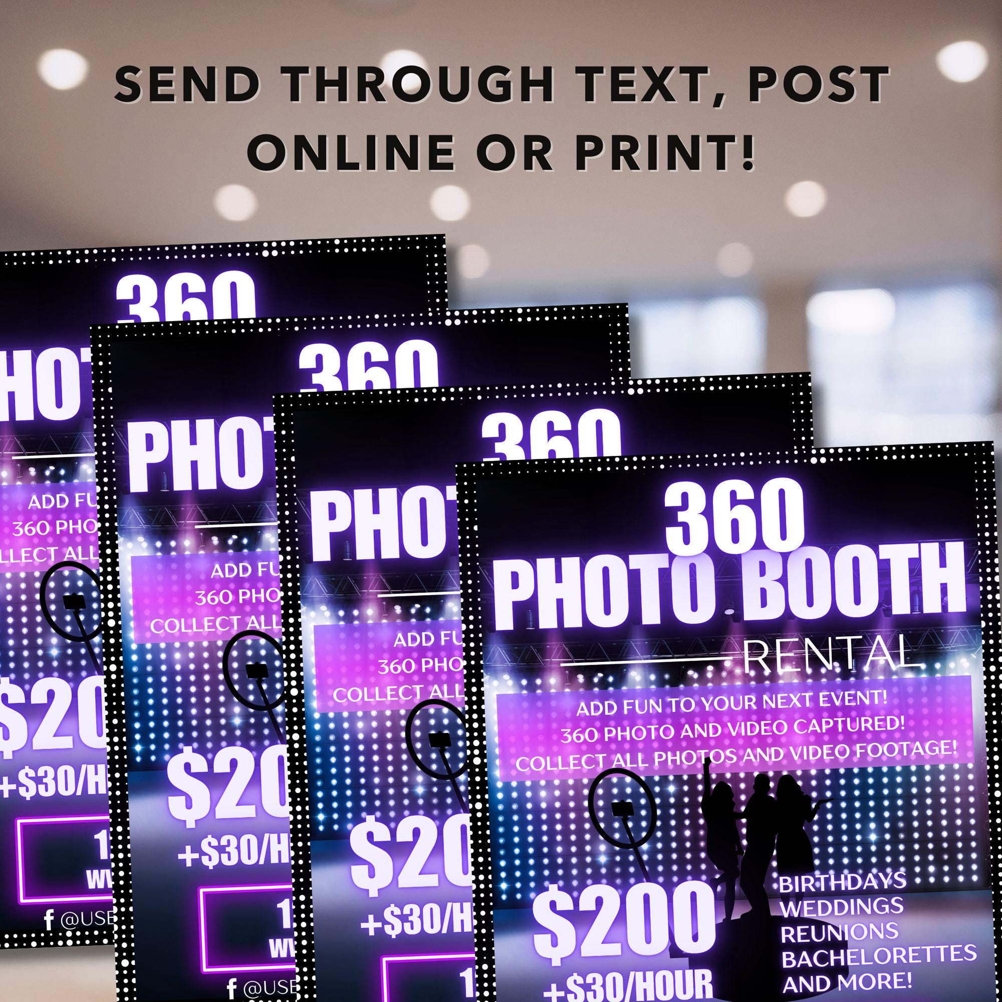 360 Photo Booth Flyer Template, Phot Booth Rental Flyer, Photo Booth ...