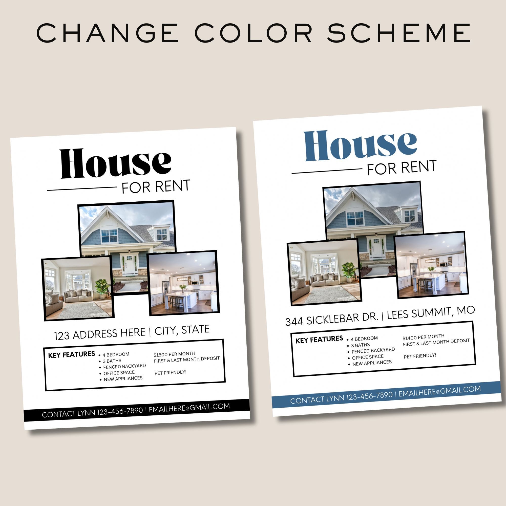 House for Rent Flyer, for Rent Flyer, House for Rent Advertisement ...