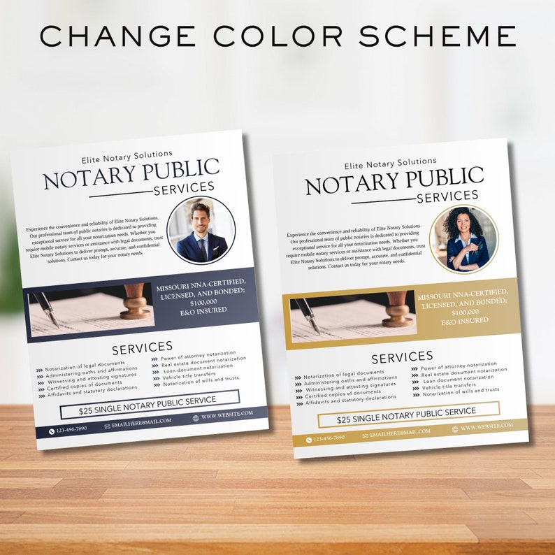 EDITABLE Notary Flyer Template, Notary Flyer, Notary Service Flyer ...