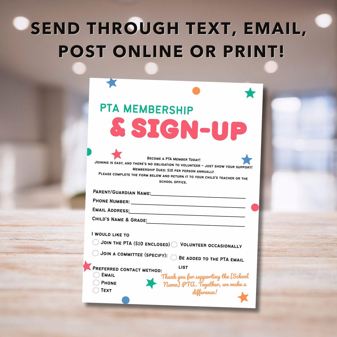 PTA Welcome Packet Template | Editable Parent Teacher Association Guide ...