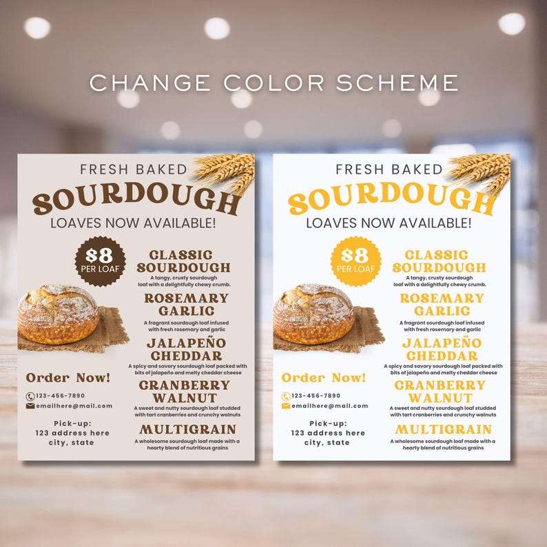 Sourdough Flyer, Sourdough Sale Flyer, Bread Flyer, Bread for Sale ...