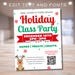 Holiday Class Party Flyer, Class Party Flyer, Christmas Party Flyer ...