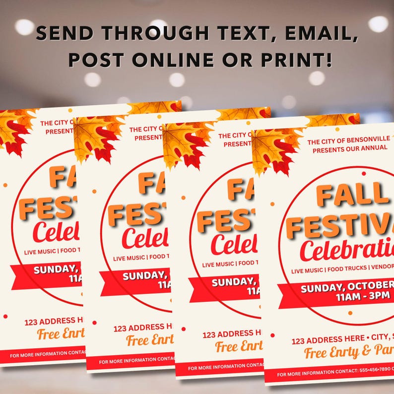 Fall Festival Flyer, Fall Festival Event, Fall Flyer, Fall Fest Flyer ...