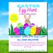 Editable Easter Egg Hunt Flyer, Easter Event Flyer, Easter Flyer, Egg ...