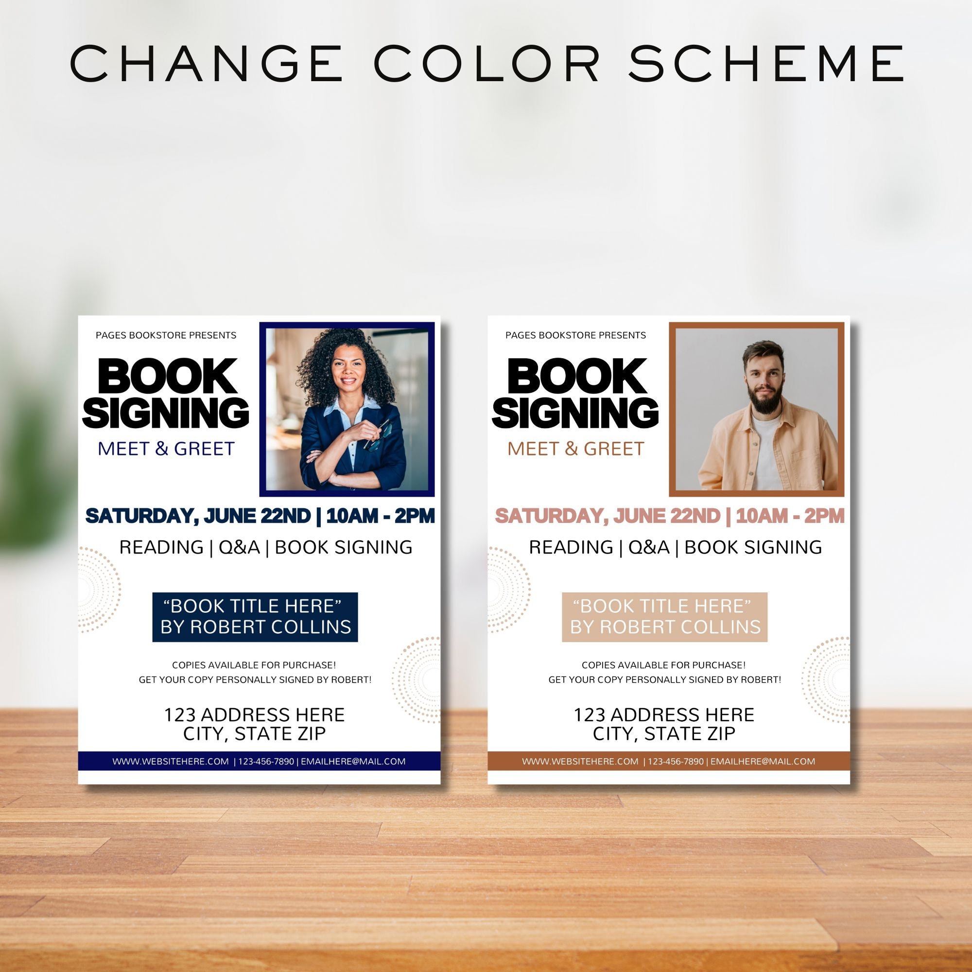 Book Signing Flyer, Bookstore Flyer, Author Meet and Greet Flyer ...