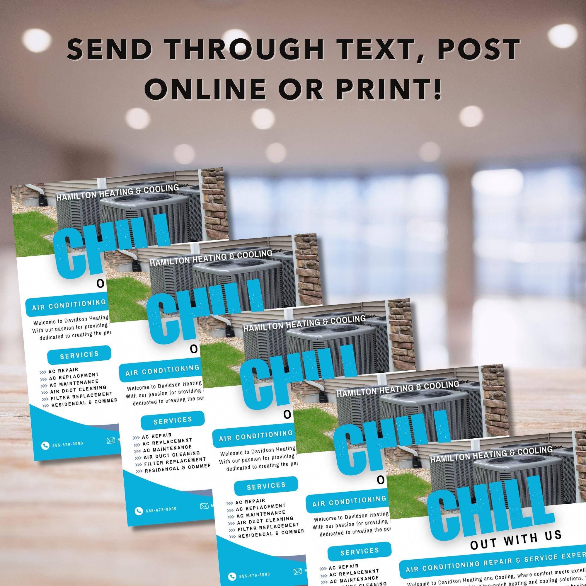 Air Conditioning Business Flyer, AC & Heating Flyer Template, AC Flyer ...