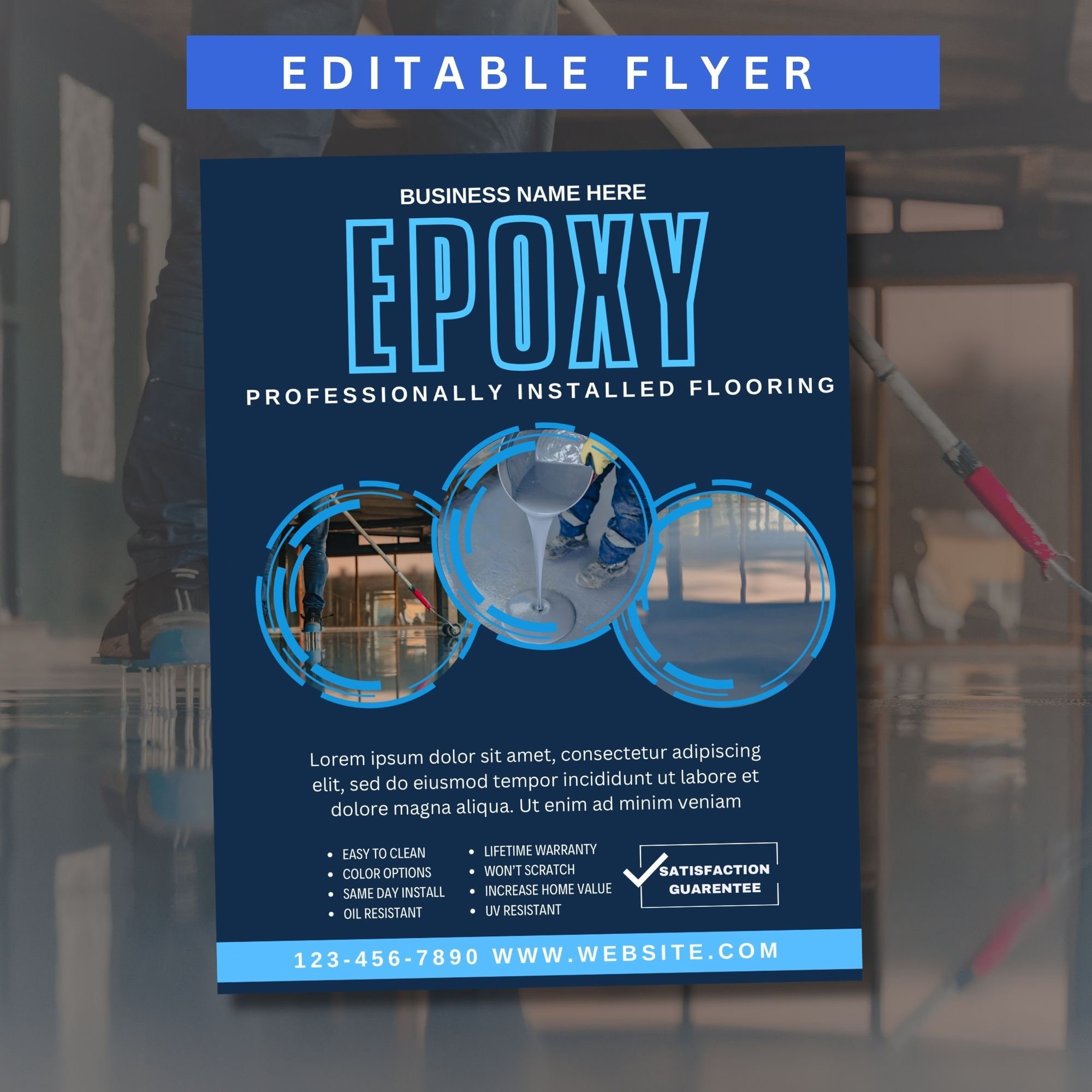 Epoxy Flooring Flyer, Epoxy Flyer, Epoxy Business Flyer, Epoxy Advertisement, Canva Flyer ...