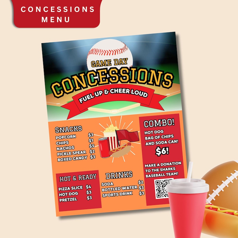 Concession Flyer Template - Etsy