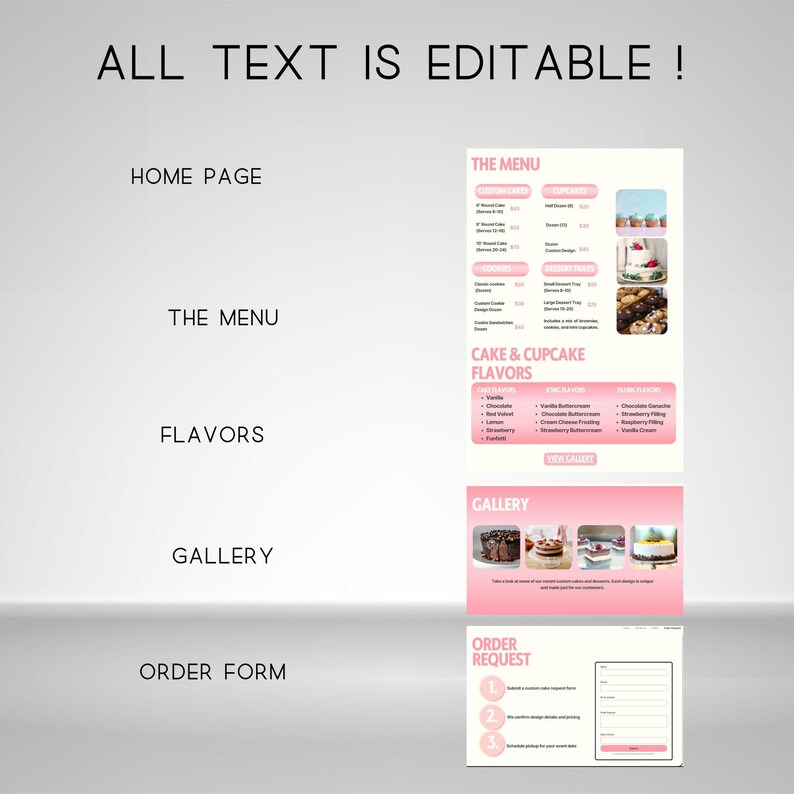 Bakery Website Template | Editable Baking Business Website | Bakery ...
