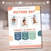 Editable Picture Day Flyer, School Pictures Flyer, School Photographer ...