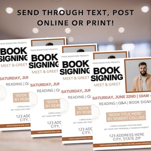 Book Signing Flyer, Bookstore Flyer, Author Meet and Greet Flyer ...