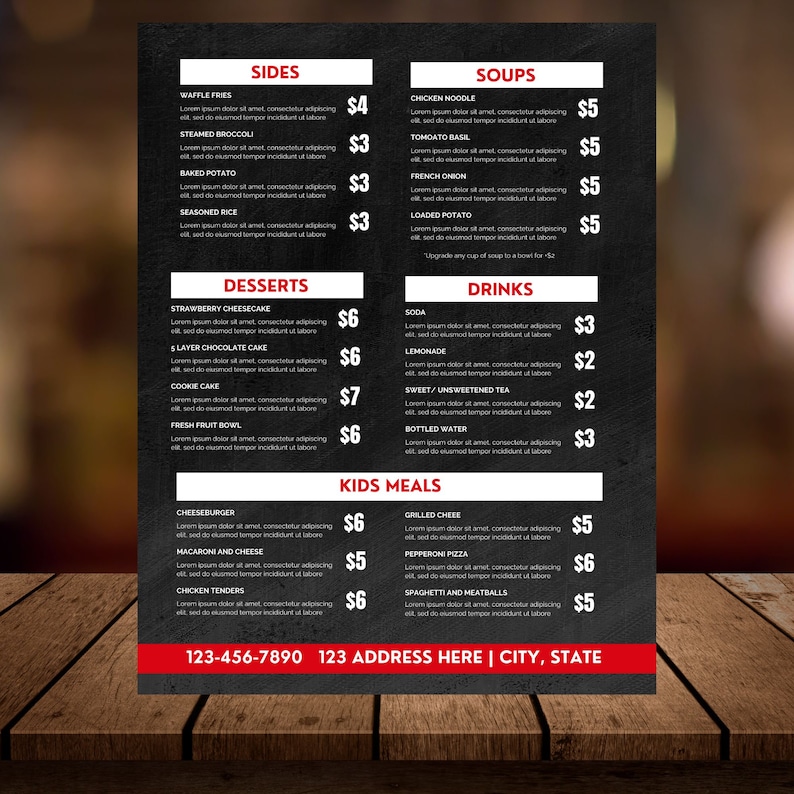 Restaurant Menu Template, Menu Template, Business Menu, Food Menu ...