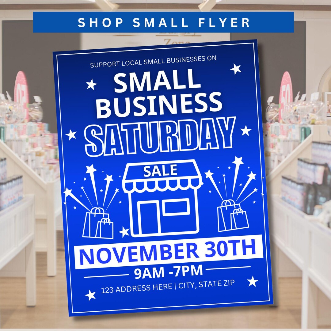 Shop Small Flyer, Shop Small Event Flyer, Shop Small Businesses, Shop ...