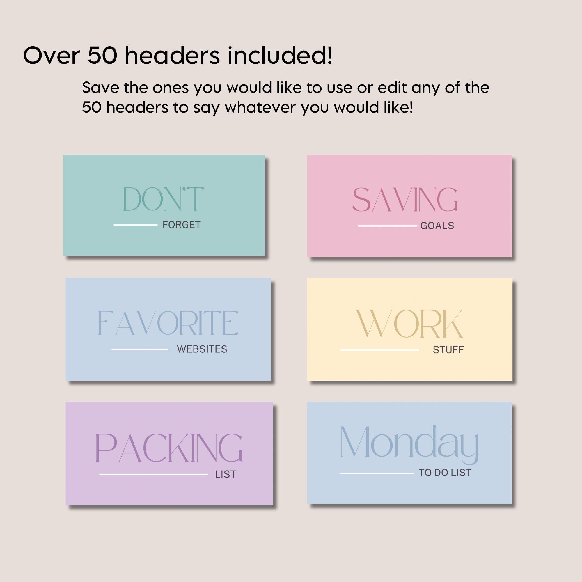 Google Keep Header Templates, Header Templates, Notes Headers, Custom ...