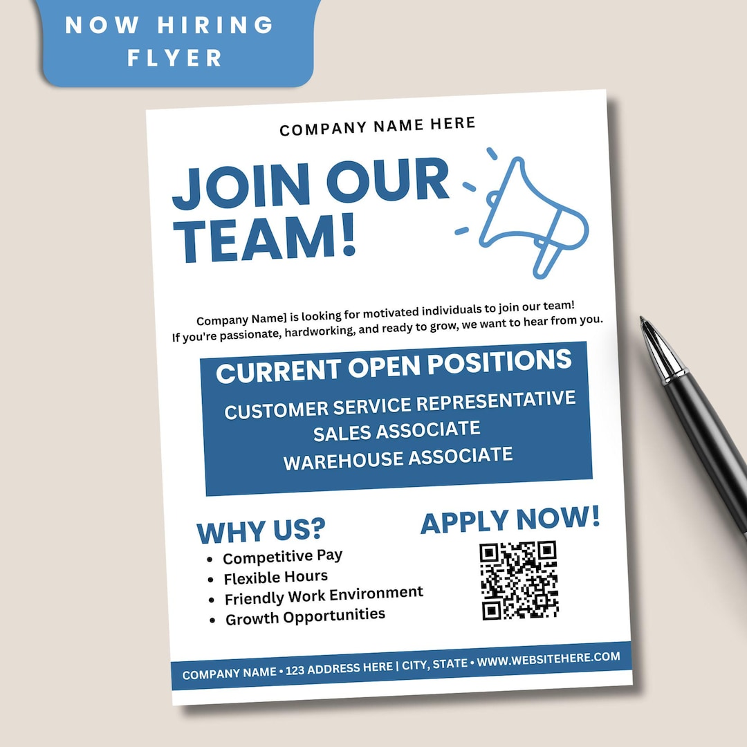 Now Hiring Flyer, Hiring Flyer Template, Company Hiring, Career Fair ...