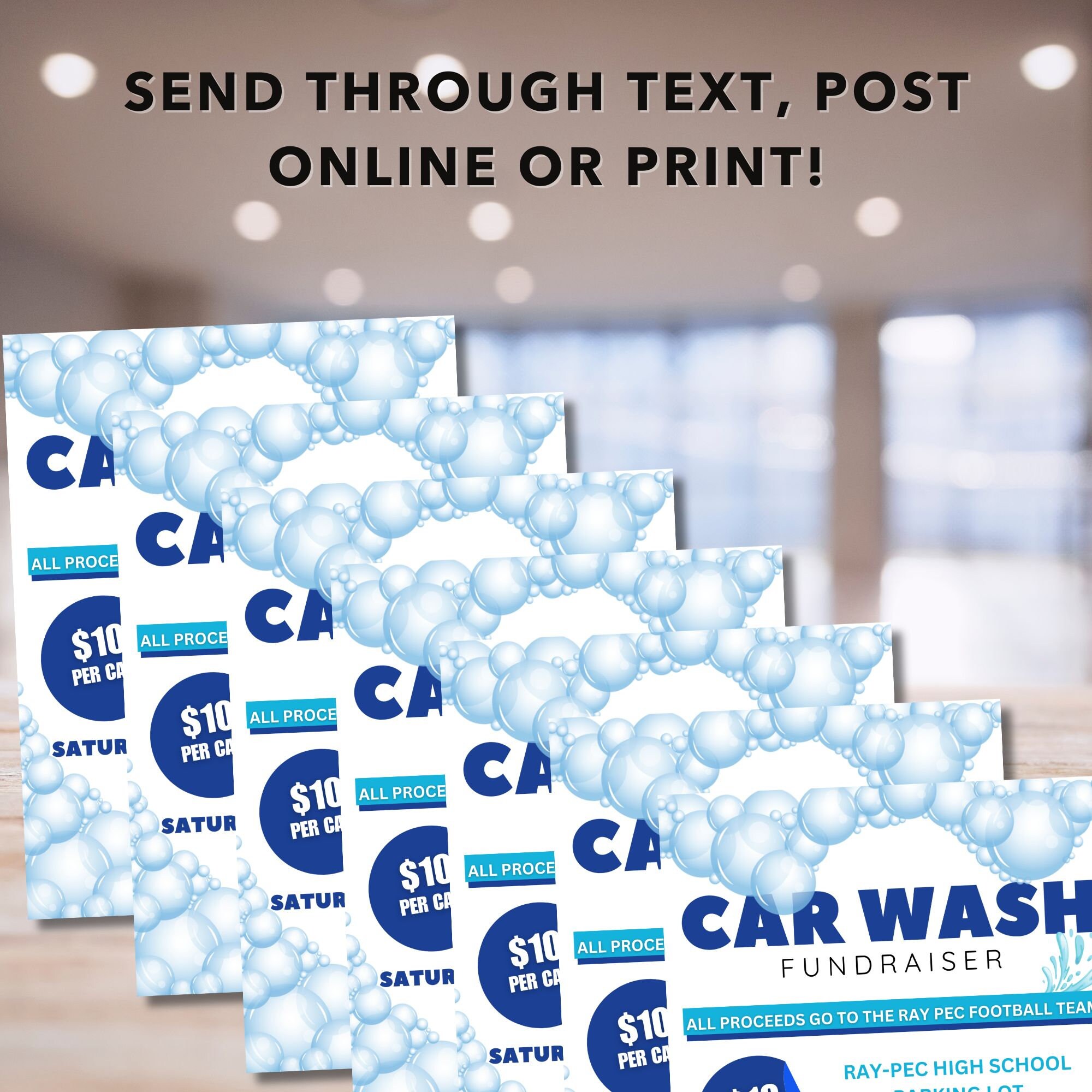 Car Wash Flyer Template, Car Wash Fundraiser Flyer, Canva Template, Car ...