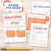 PTA Welcome Packet Template | Editable Parent Teacher Association Guide ...