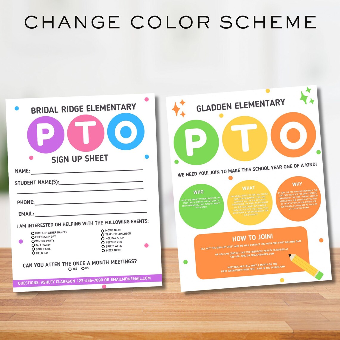 PTO School Flyer, PTO Sign up Sheet, PTA Flyer, Pta Sign up Flyer ...