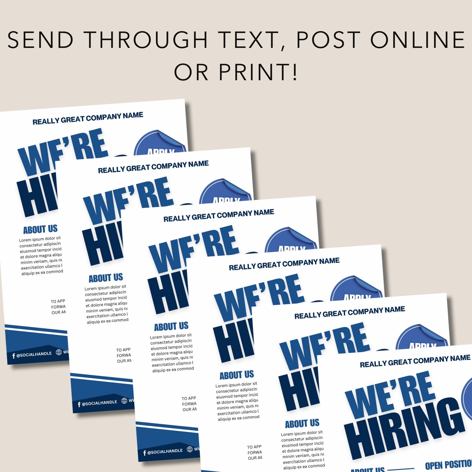 Now Hiring Flyer, Hiring Flyer Template, Company Hiring, Career Fair ...