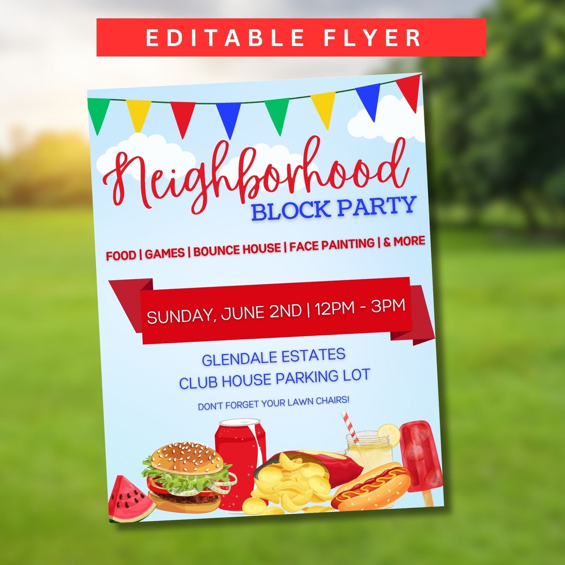 Block Party Flyer, Neighborhood Block Party Invite, Block Party ...