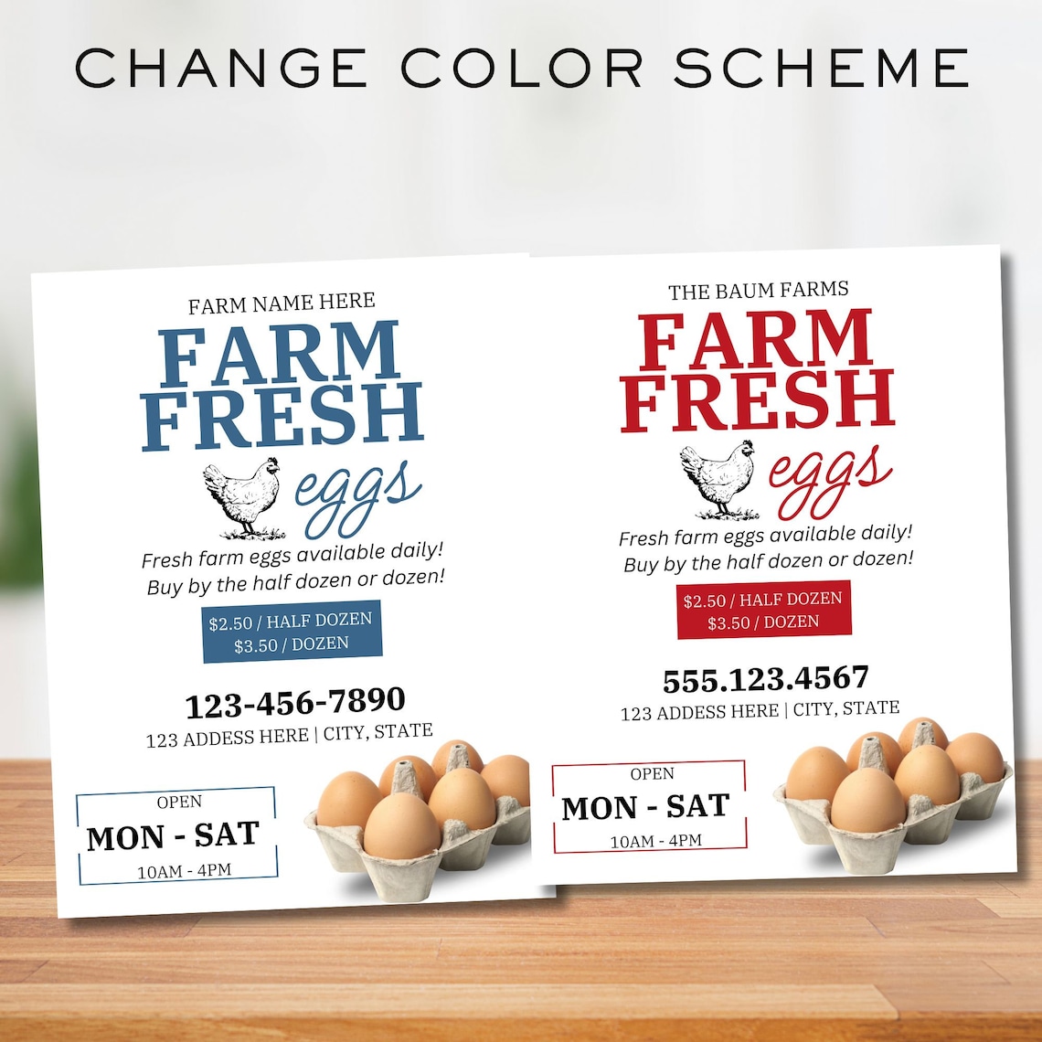 Fresh Eggs for Sale Flyer, Eggs for Sale Sign, Eggs Flyer, Farm Flyer ...
