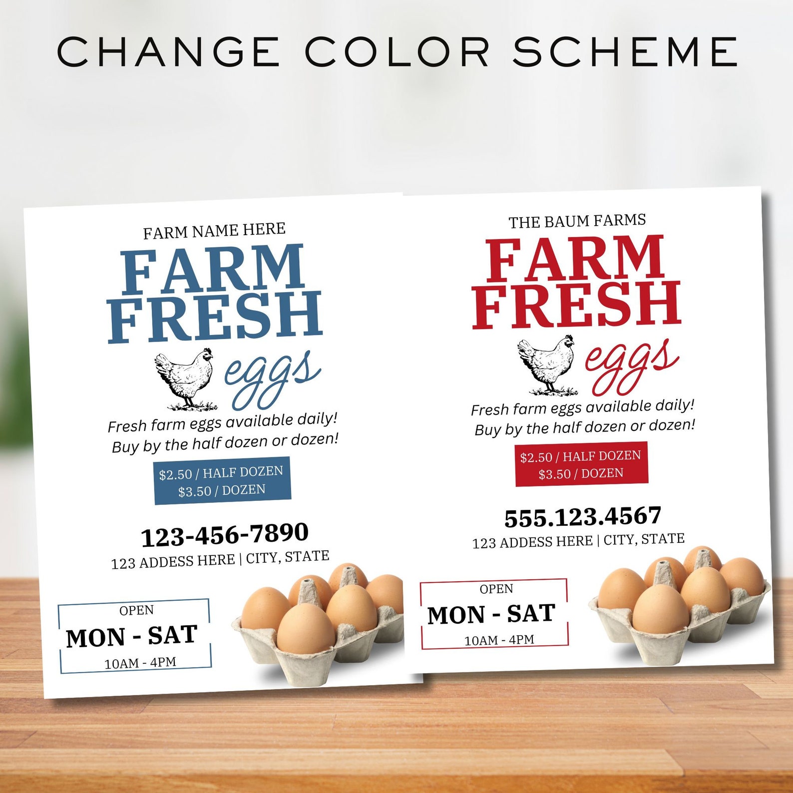 Fresh Eggs for Sale Flyer, Eggs for Sale Sign, Eggs Flyer, Farm Flyer ...