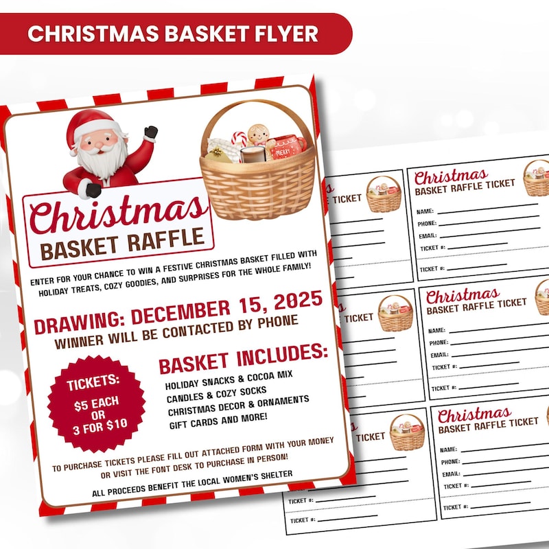 Raffle Christmas Basket - Etsy