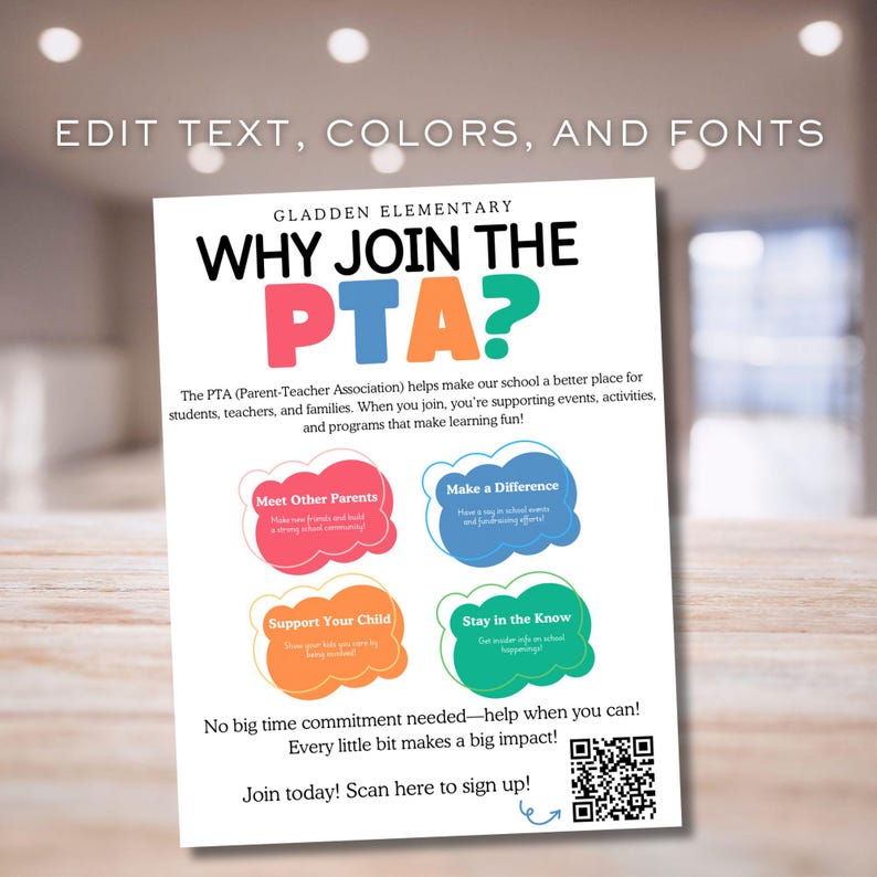 Join the PTA School Flyer, PTO Sign up Sheet, PTA Flyer, Pta Sign up ...