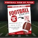 Editable Flyer, Football Flyer, Football Sign up Flyer, Canva Flyer ...