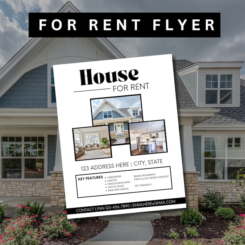 House for Rent Flyer, for Rent Flyer, House for Rent Advertisement ...
