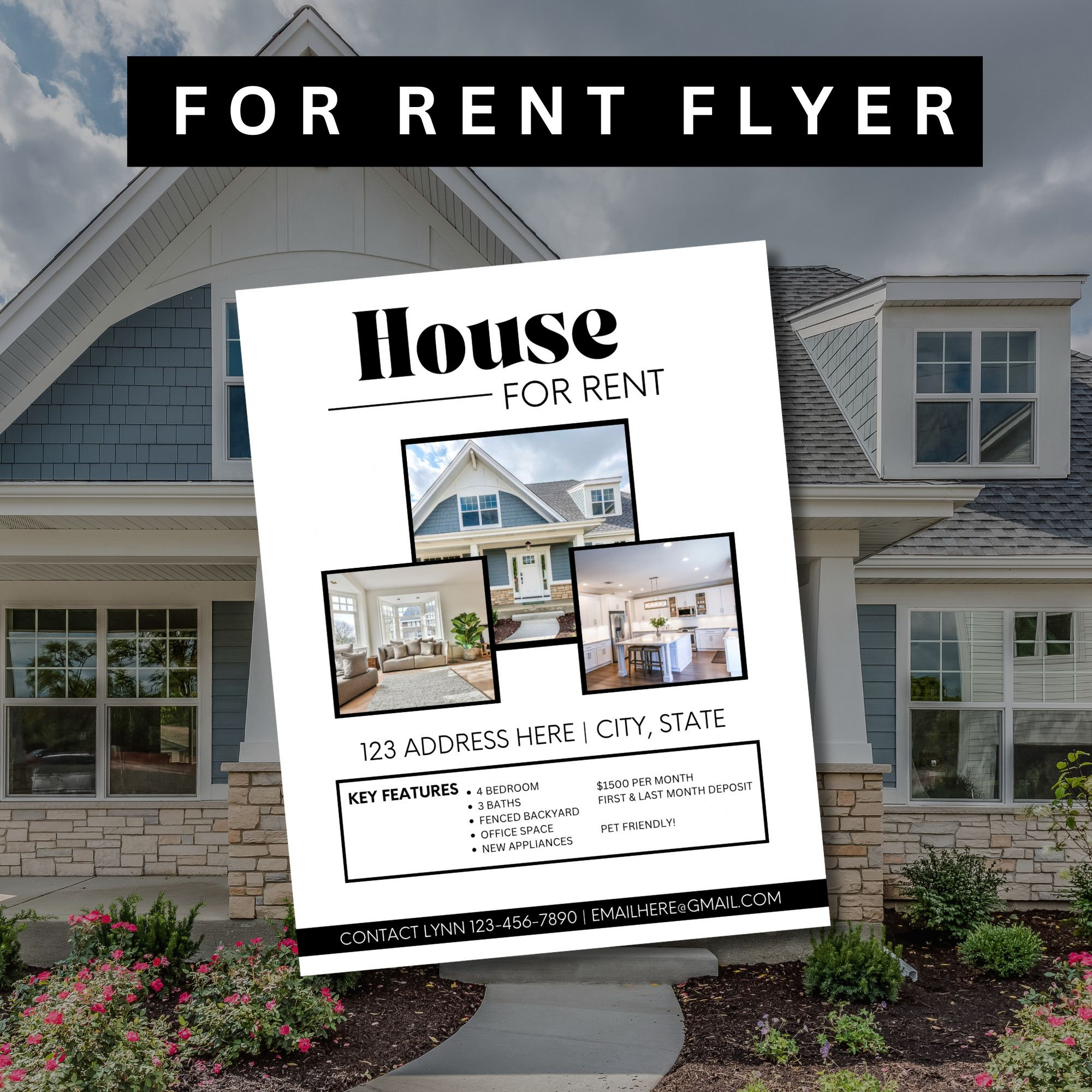 House for Rent Flyer, for Rent Flyer, House for Rent Advertisement ...