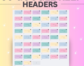 Google Keep Header Templates, Header Templates, Notes Headers, Custom ...