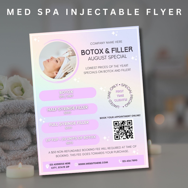 Botox and Filler Flyer, Injectables Flyer, Med Spa Flyer, Med Spa ...