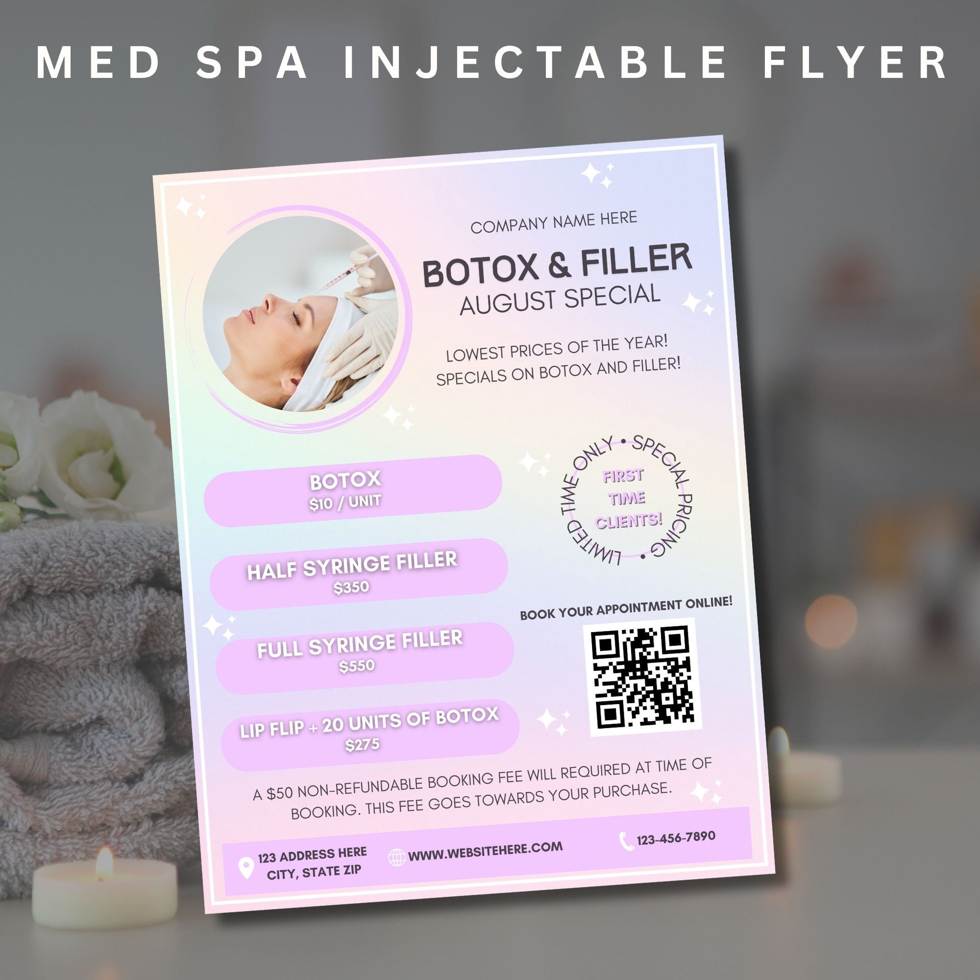 Botox and Filler Flyer, Injectables Flyer, Med Spa Flyer, Med Spa ...