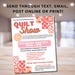 Quilt Show Flyer Template | Editable Quilt Event Poster | Pastel ...