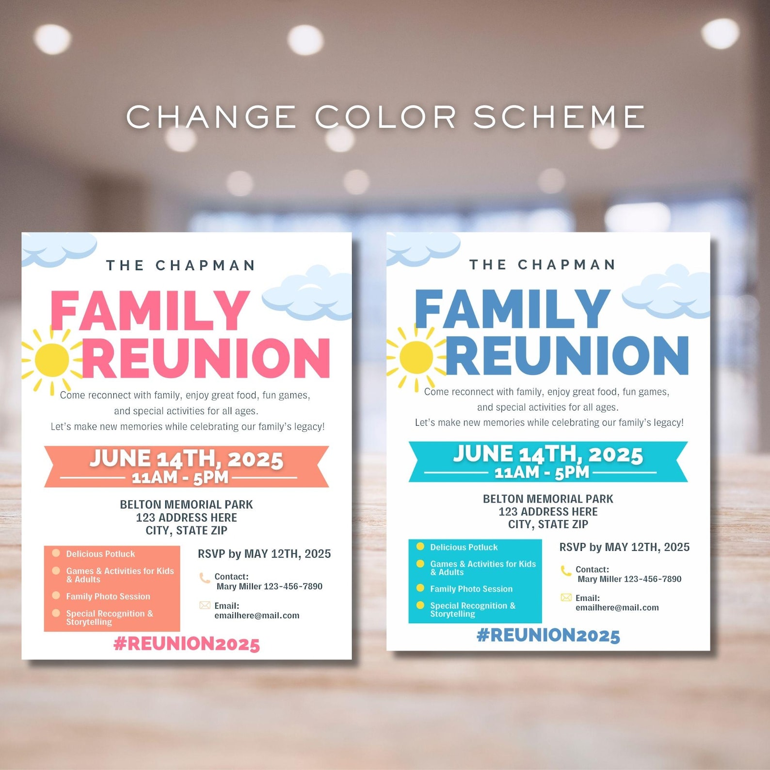 Family Reunion Flyer, Family Get Together Flyer, Family Reunion Flyer ...