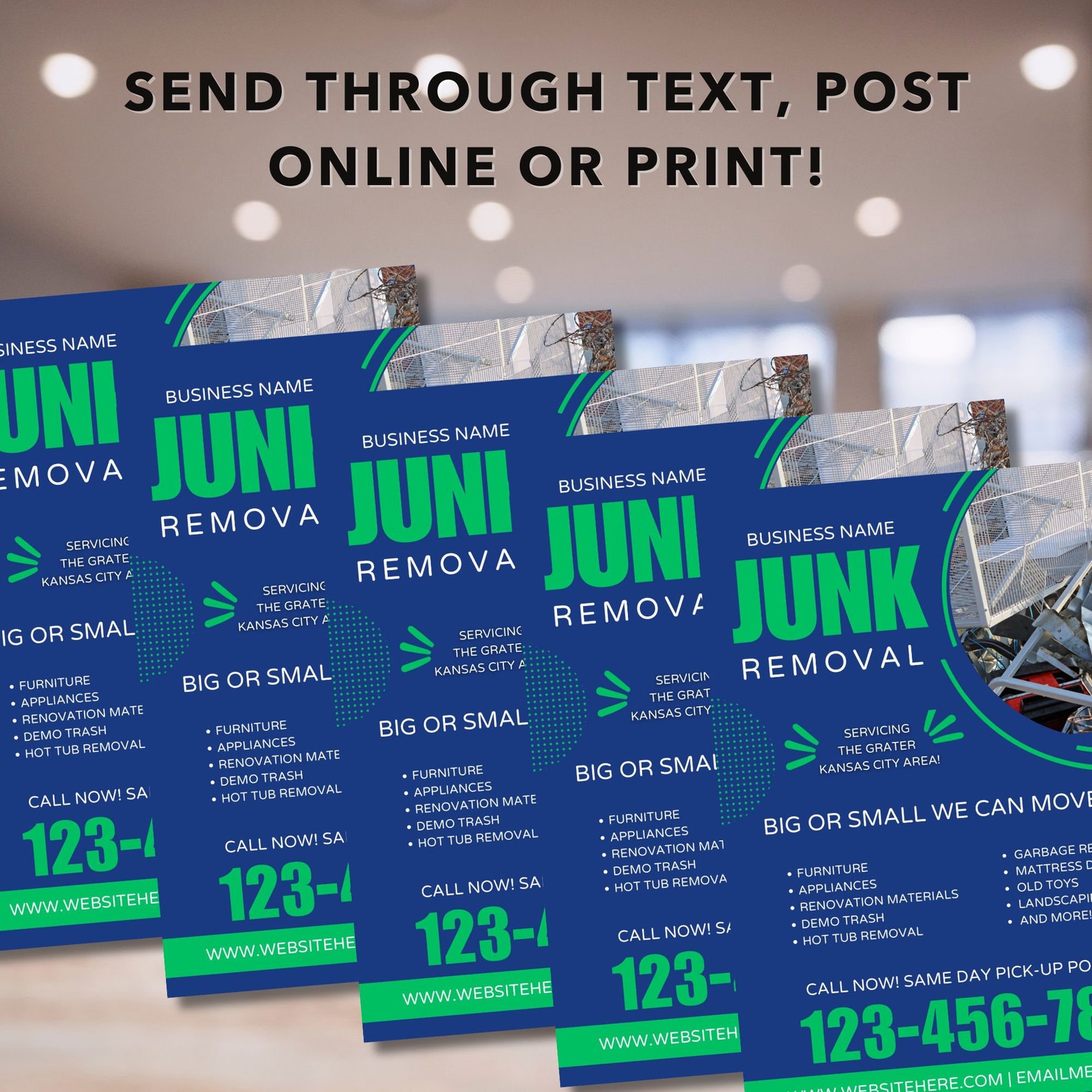 Editable Junk Removal Flyer, Junk Business Flyer, Junk Removal ...