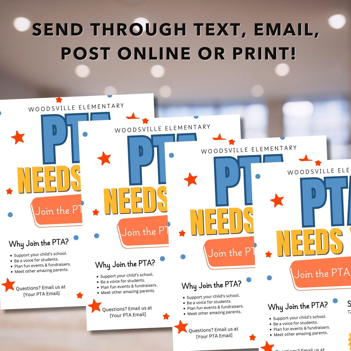 PTO School Flyer, PTO Sign up Sheet, PTA Flyer, Pta Sign up Flyer ...