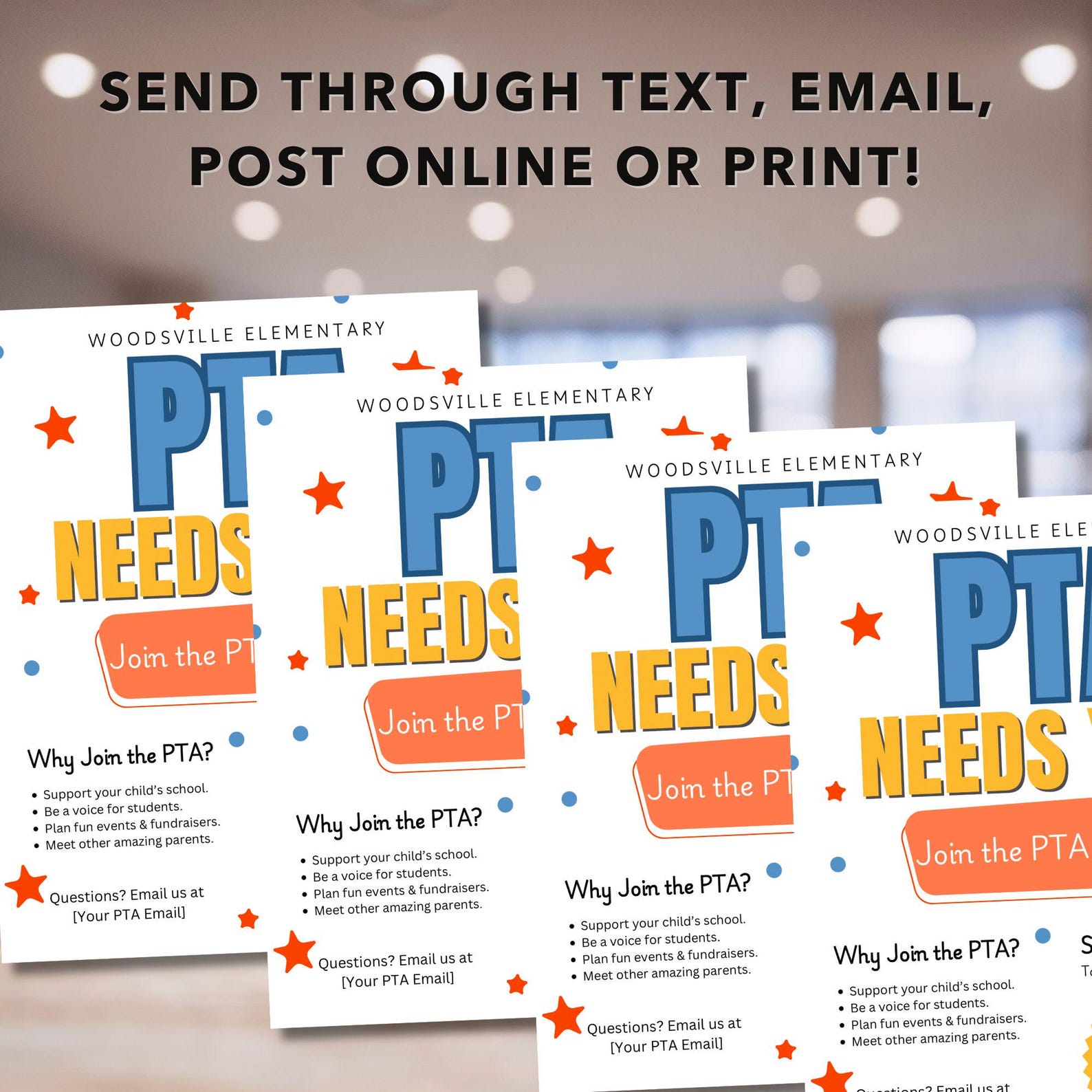 PTO School Flyer, PTO Sign up Sheet, PTA Flyer, Pta Sign up Flyer ...
