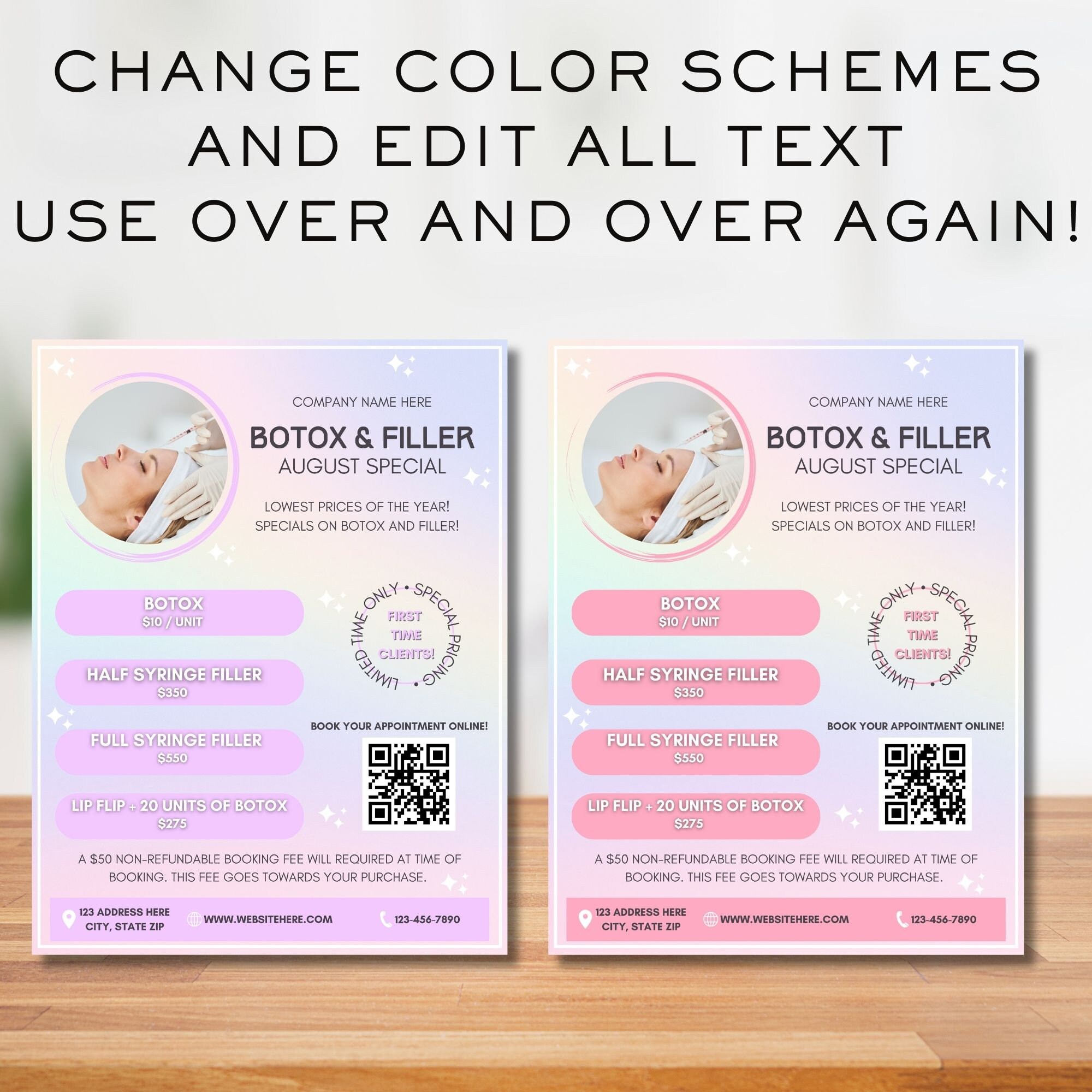 Botox and Filler Flyer, Injectables Flyer, Med Spa Flyer, Med Spa ...